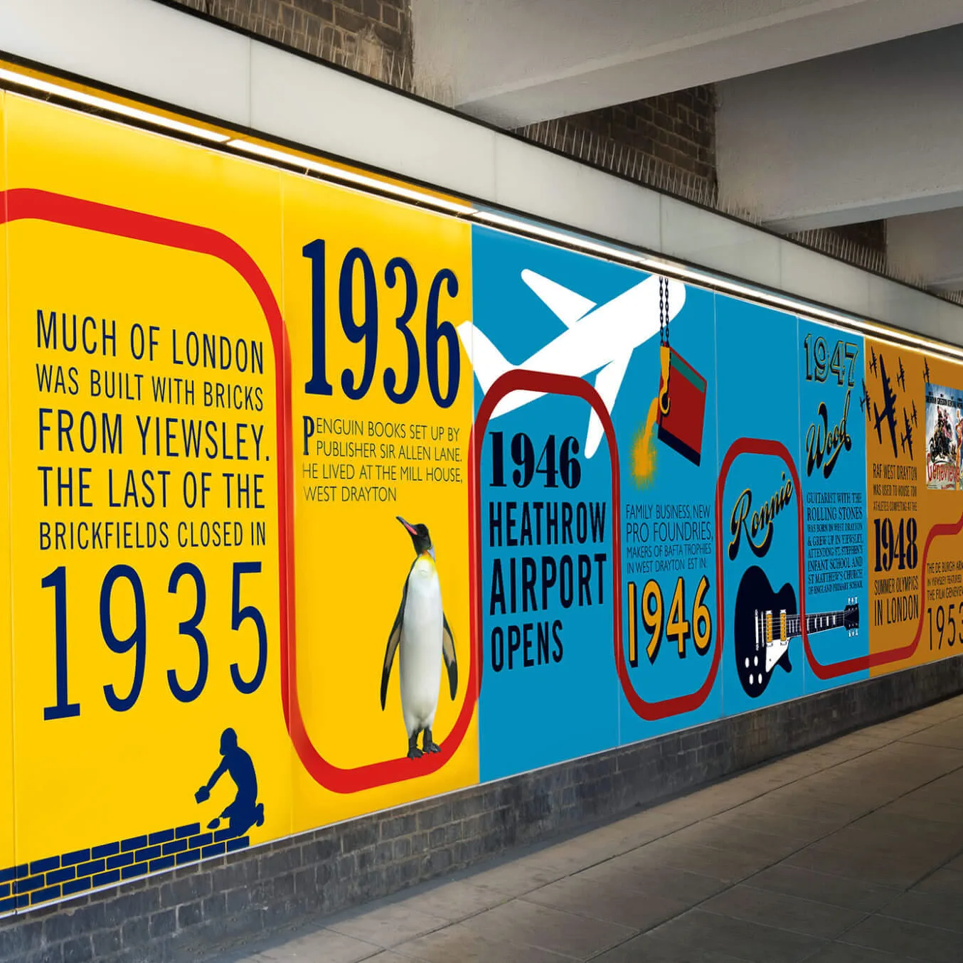 WEST DRAYTON TIMELINE MURAL - Designed By Good People